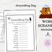 Groundhog Day Unscramble the Word Groundhog Day Activity Printable Word ...