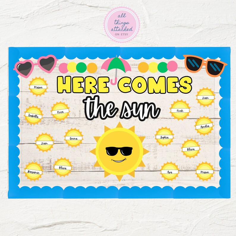 Summer Bulletin Board | Printable Beginning of the Year Bulletin Board ...