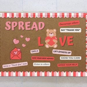 Valentine's Themed Bulletin Board | Printable Kindness Month Bulletin ...