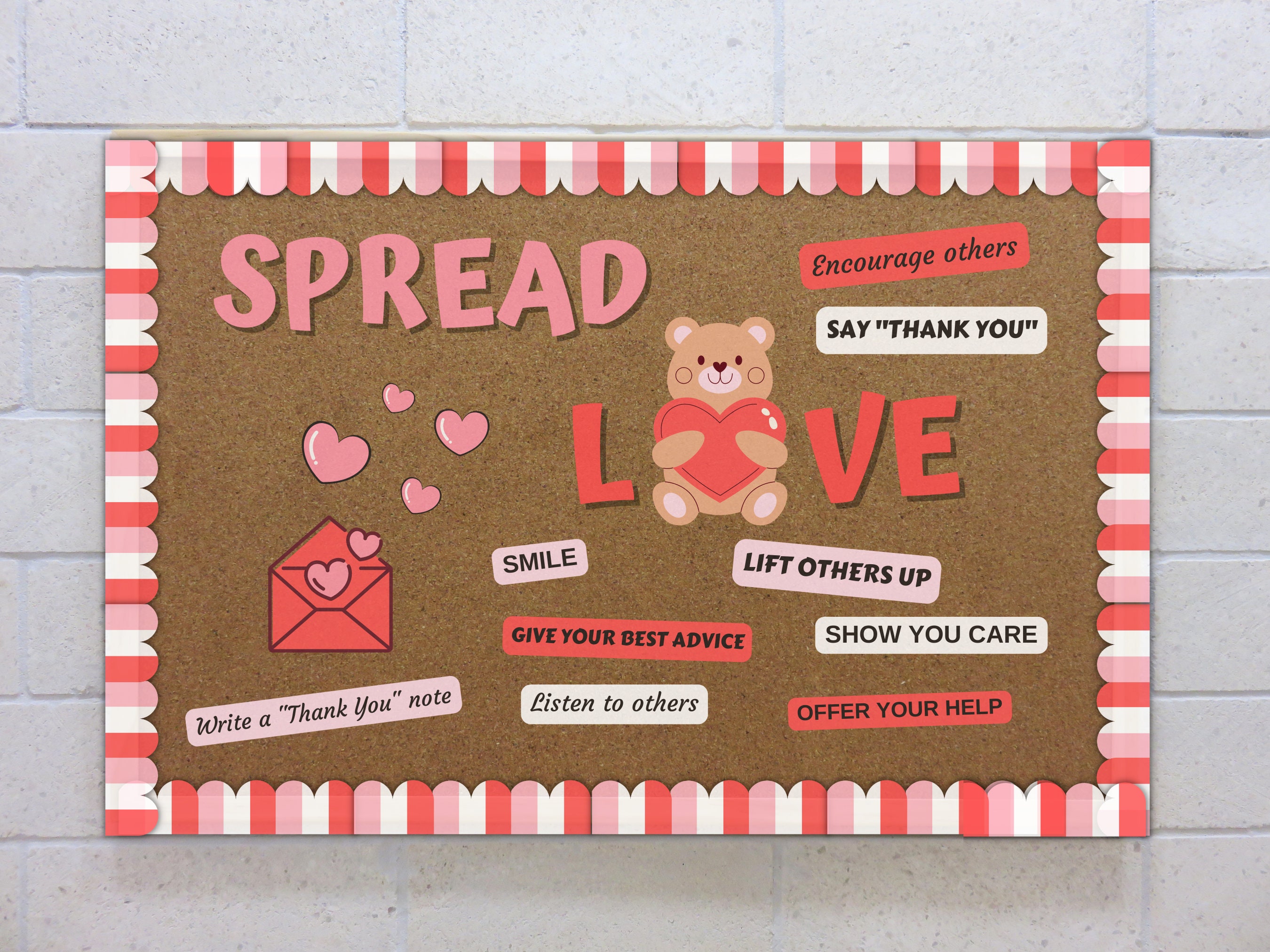 Valentine's Themed Bulletin Board | Printable Kindness Month Bulletin ...