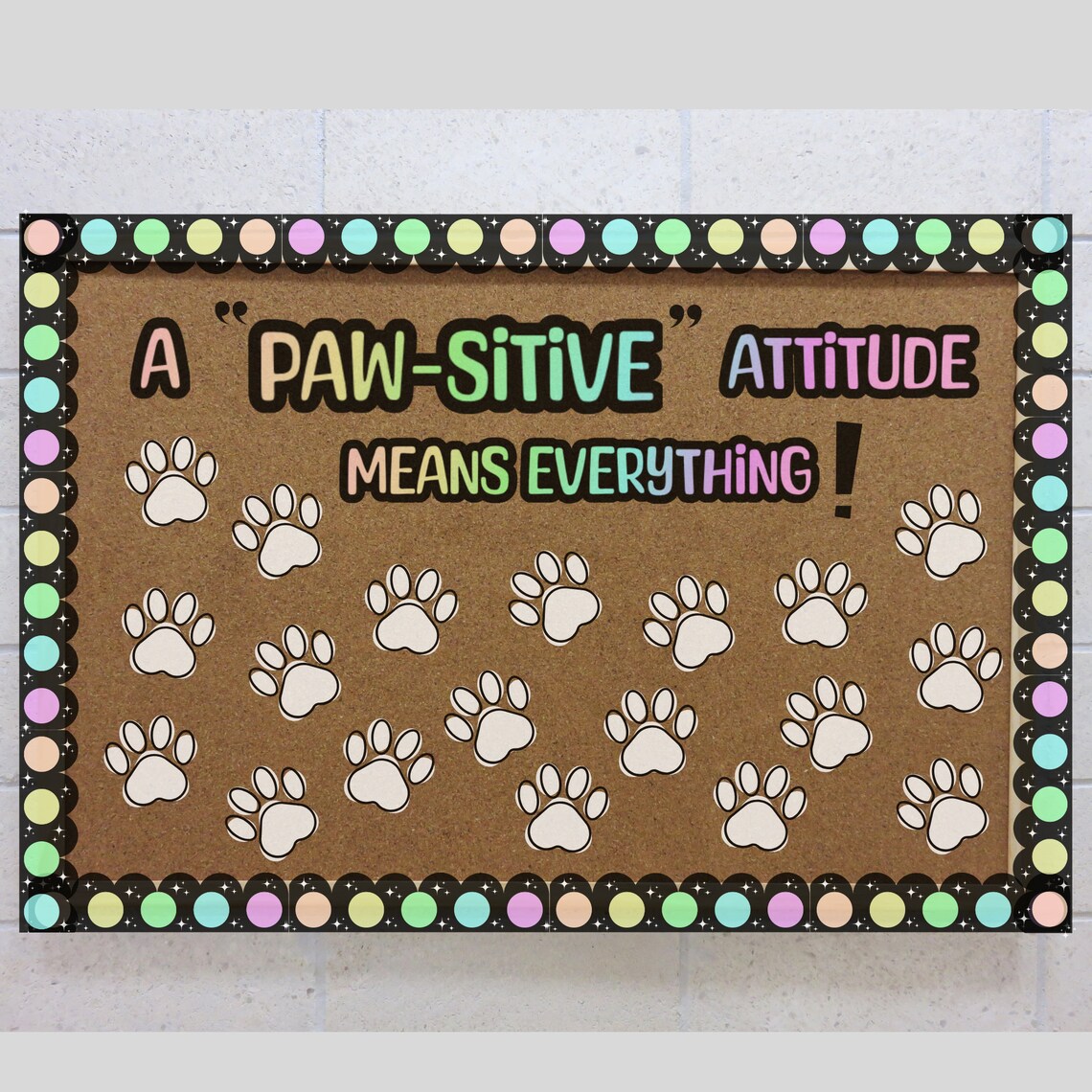 Positive Attitude Bulletin Board Kit Printable Positive Classroom Decor ...