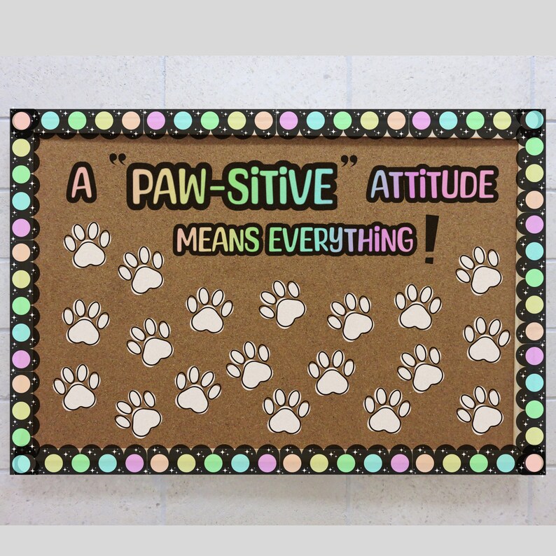 Positive Attitude Bulletin Board Kit | Printable Positive Classroom ...