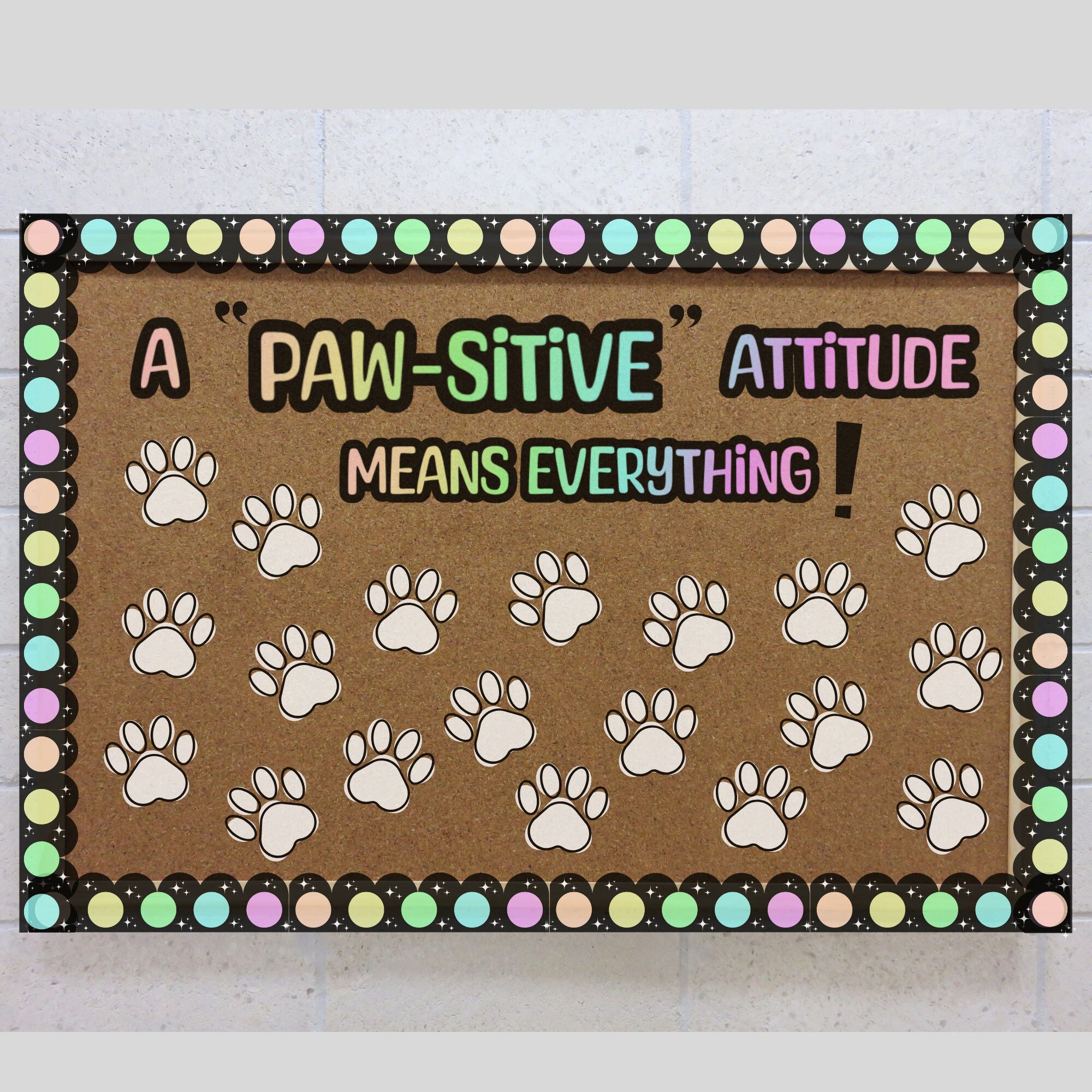 Positive Attitude Bulletin Board Kit | Printable Positive Classroom ...