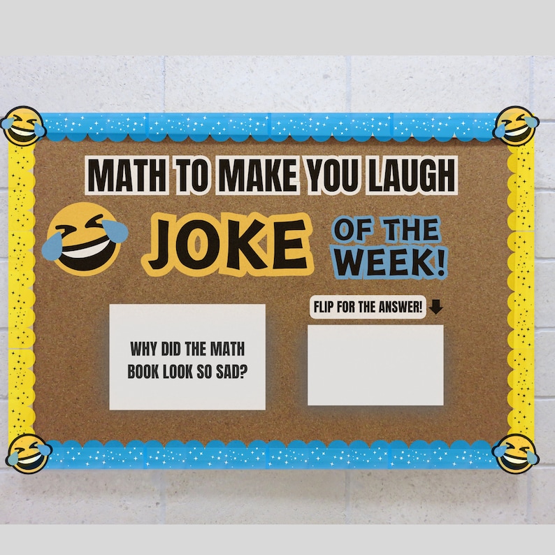 Math Joke of the Week Bulletin Board | Printable Math Bulletin Board ...