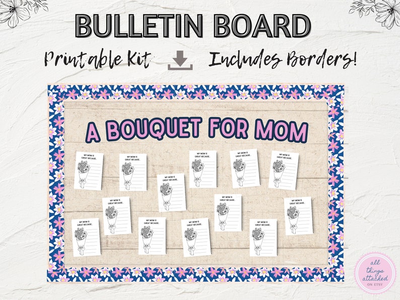 Mother's Day Bulletin Board Kit Classroom Board Idea - Etsy