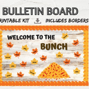 Fall Themed Bulletin Board Set | Printable Back to School Board Kit ...
