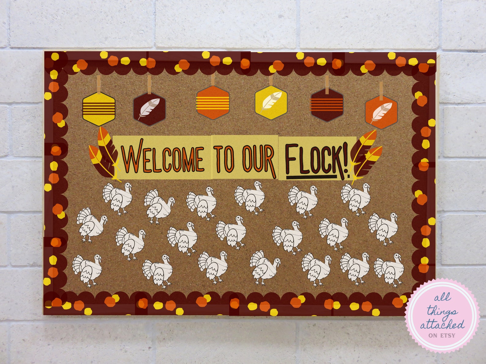 Thanksgiving Themed Bulletin Board Kit | Printable November Board ...