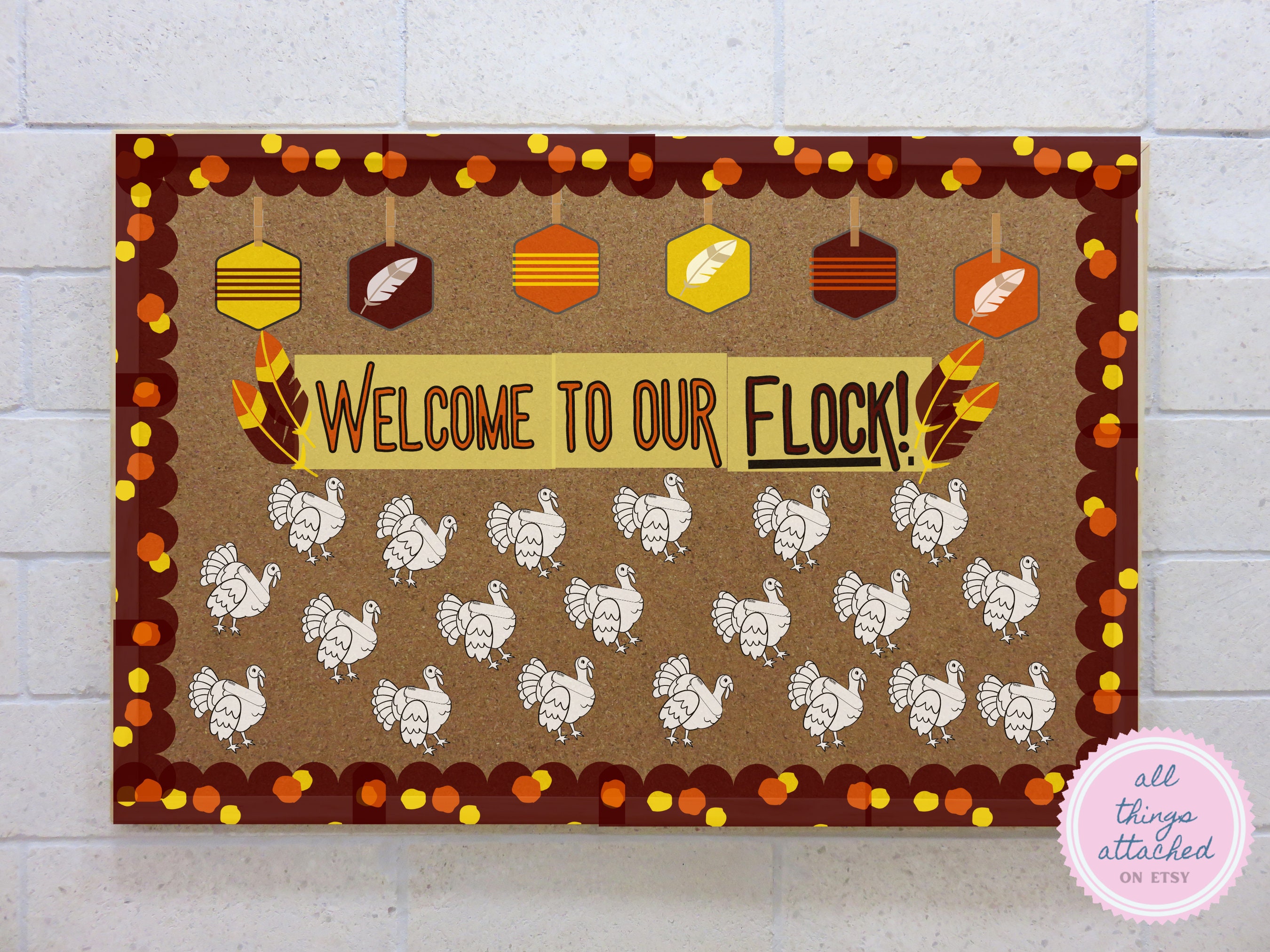 Thanksgiving Themed Bulletin Board Kit | Printable November Board ...