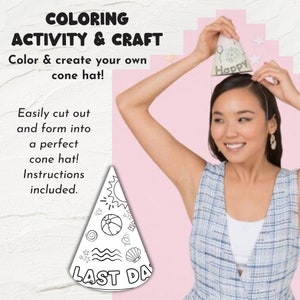 Printable Last Day of School Activity | Last Day of School Hat Craft ...