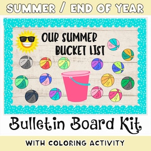 May Bulletin Board Kit | Our Summer Bucket List | With Classroom ...