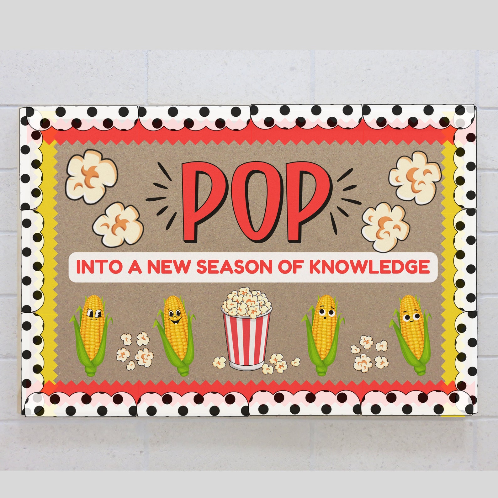 Fall Corn Bulletin Board | Popcorn Classroom Bulletin Board Kit | POP ...