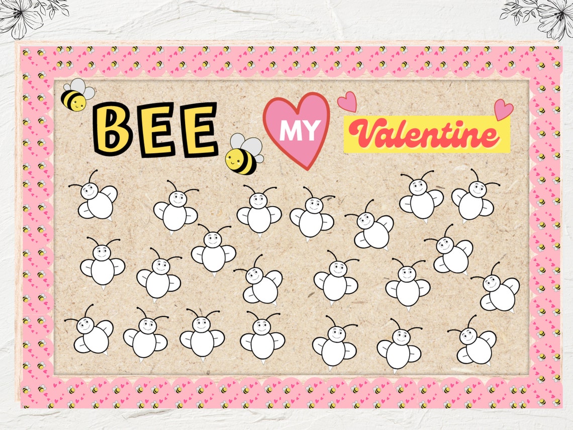 Valentine's Day Bulletin Board Set | Printable February Bulletin Board ...