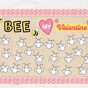 Valentine's Day Bulletin Board Set | Printable February Bulletin Board ...