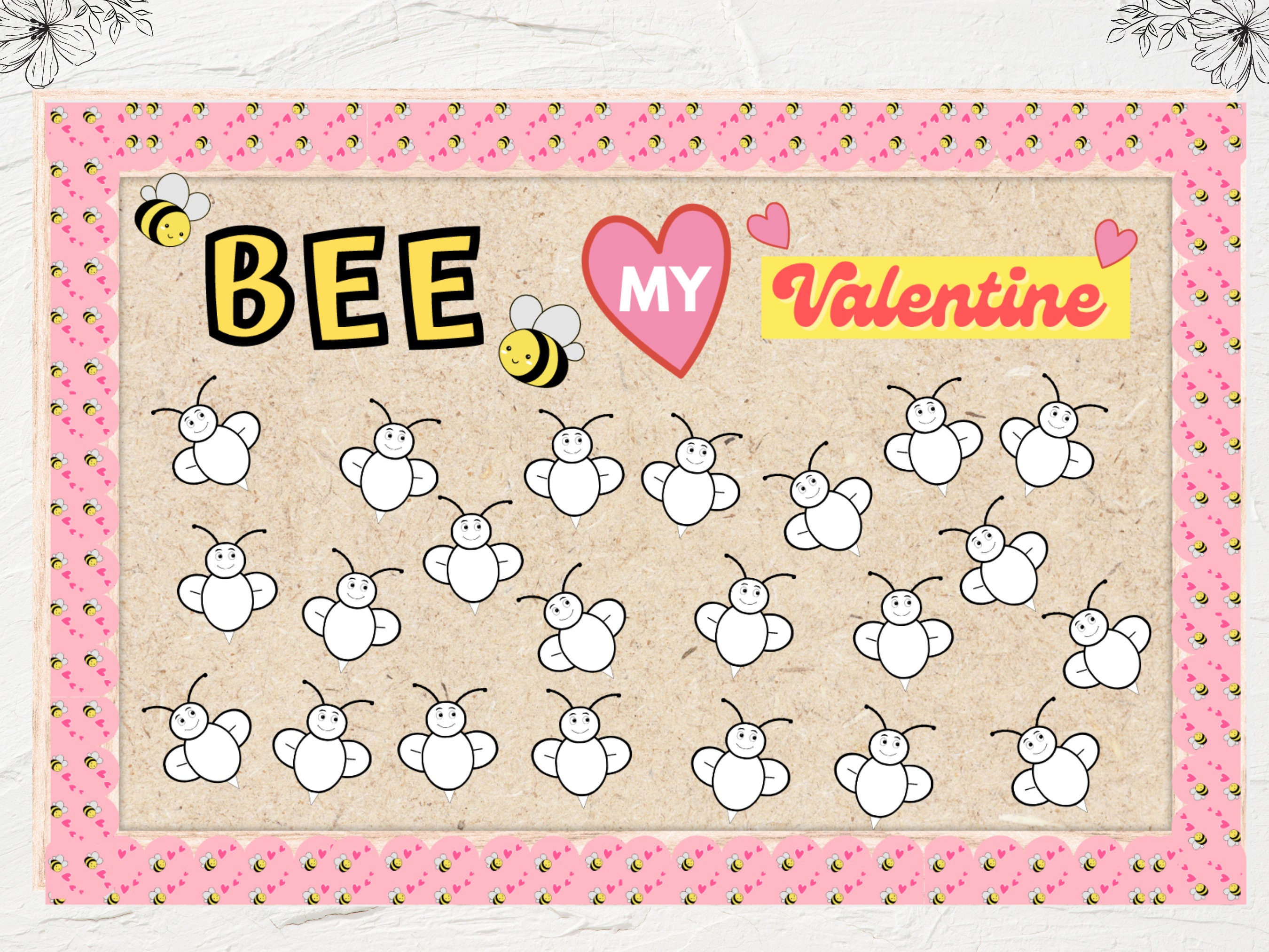 Valentine's Day Bulletin Board Set | Printable February Bulletin Board ...