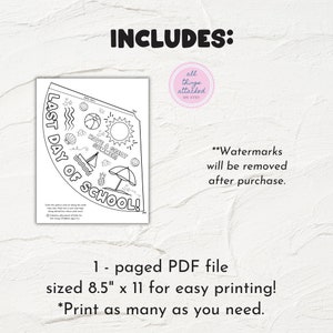 Printable Last Day of School Activity | Last Day of School Hat Craft ...