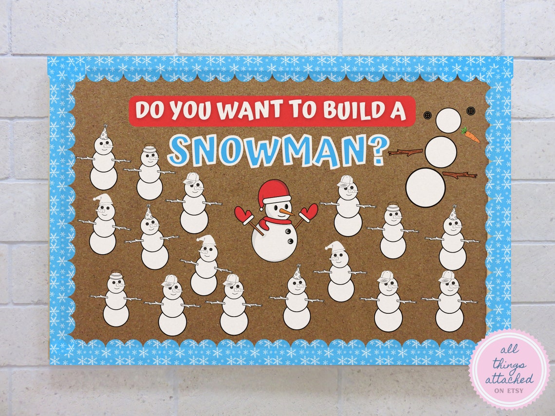 Winter Bulletin Board Kit Printable January Bulletin Board Set Build A ...