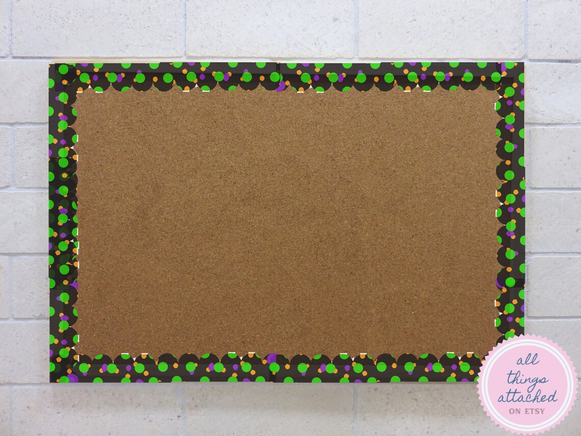 Halloween Bulletin Board | Printable Borders | Halloween Themed Colors ...