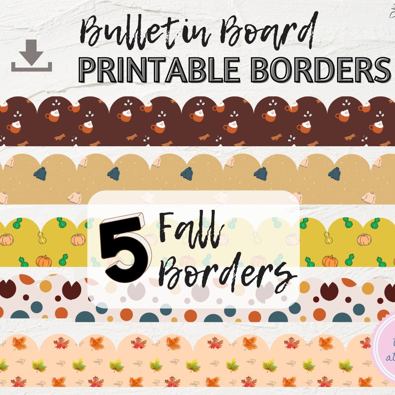 Fall Bulletin Borders | Printable Bulletin Board Borders | Classroom ...