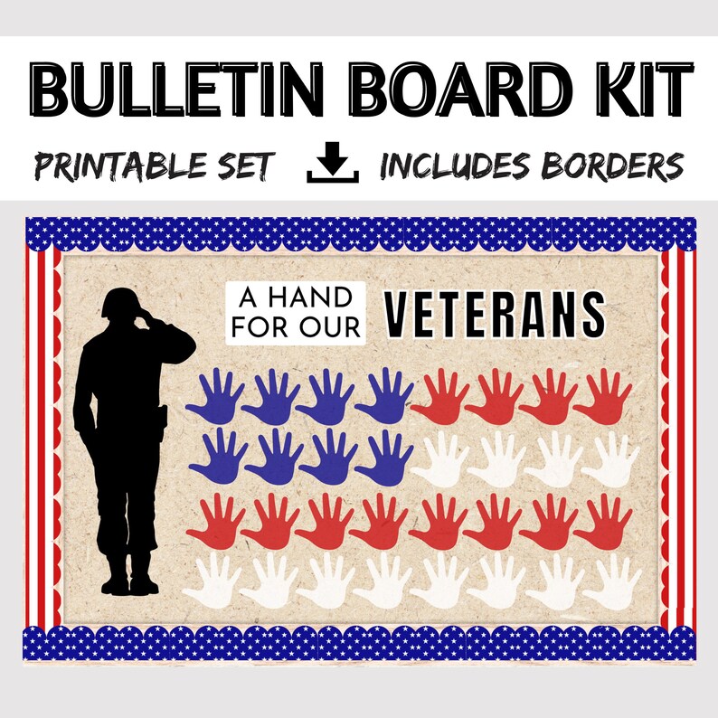 Veteran's Day Bulletin Board Idea Printable Bulletin - Etsy
