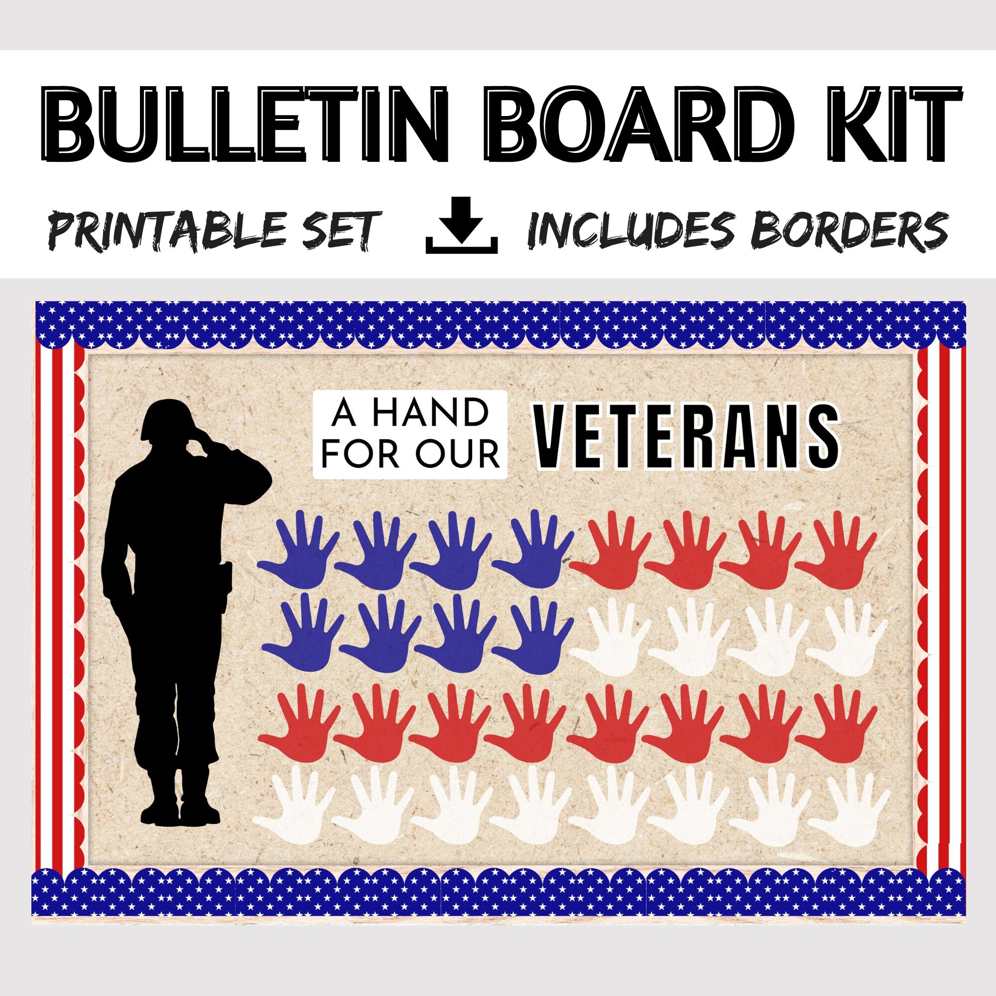 Veteran's Day Bulletin Board Idea Printable Bulletin - Etsy