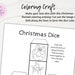 Christmas Dice Game | Printable Dice | Christmas Coloring Activity Page ...
