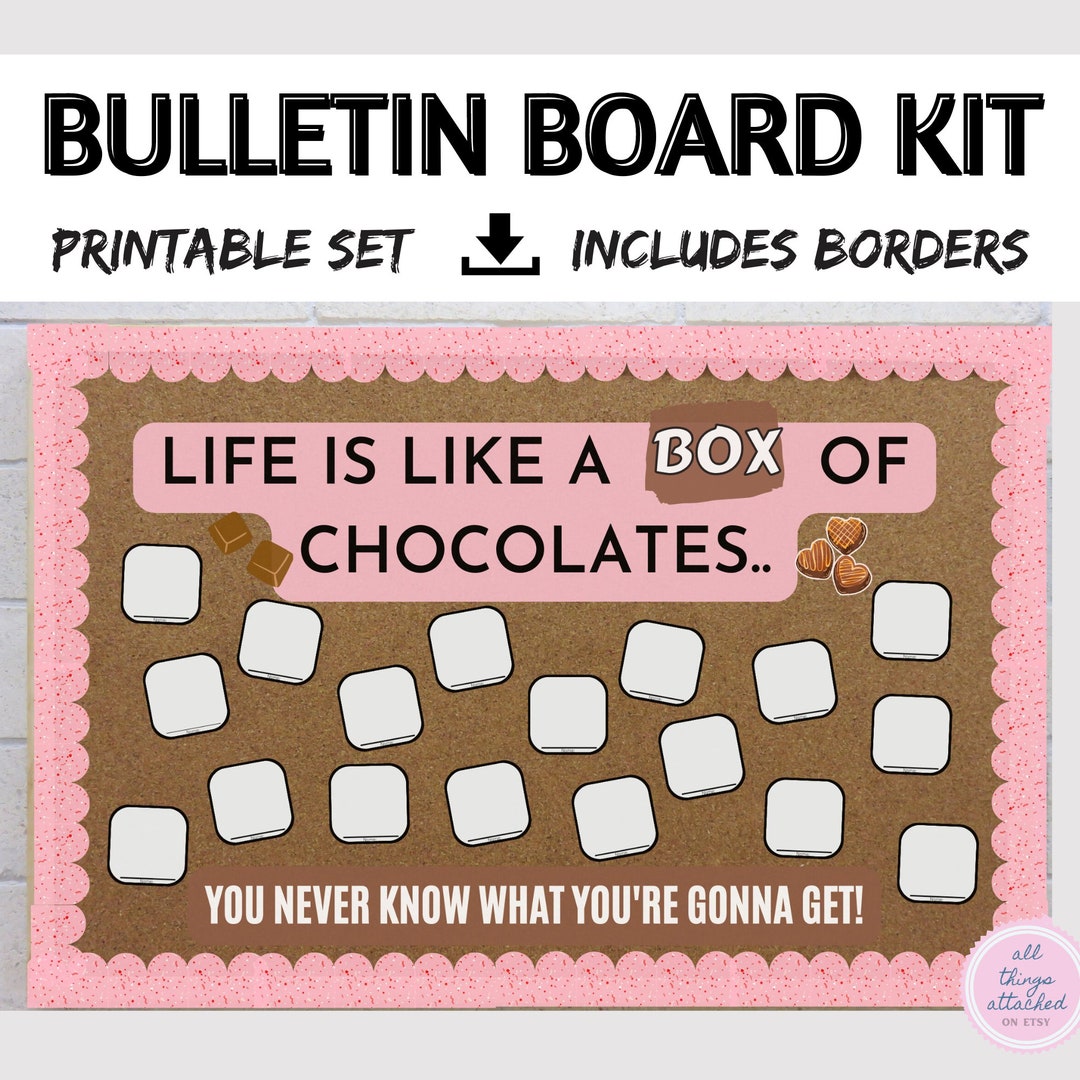 Valentine's Day Board February Bulletin Board Kit Printable Life is ...