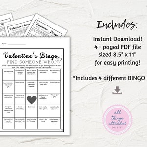 Valentine's Games | Printable Valentine's Bingo | Valentine's Day ...