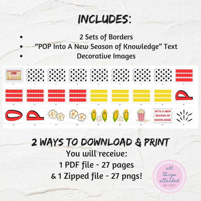 Fall Corn Bulletin Board | Popcorn Classroom Bulletin Board Kit | POP ...