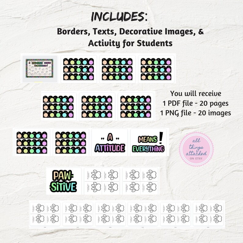 Positive Attitude Bulletin Board Kit | Printable Positive Classroom ...