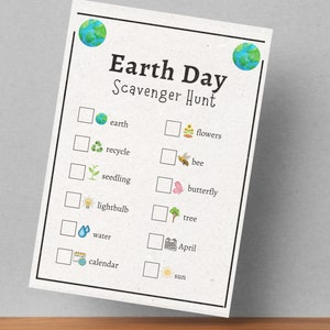 Earth Day Scavenger Hunt | Printable Earth Day Activity for Kids ...