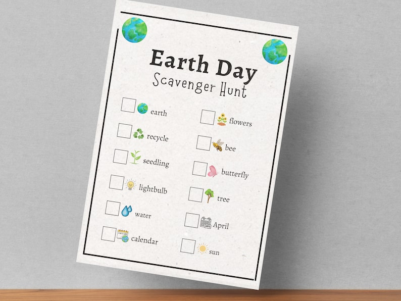 Earth Day Scavenger Hunt | Printable Earth Day Activity for Kids ...