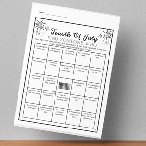 4th of July Games | Printable Fourth of July Bingo | Party Game ...