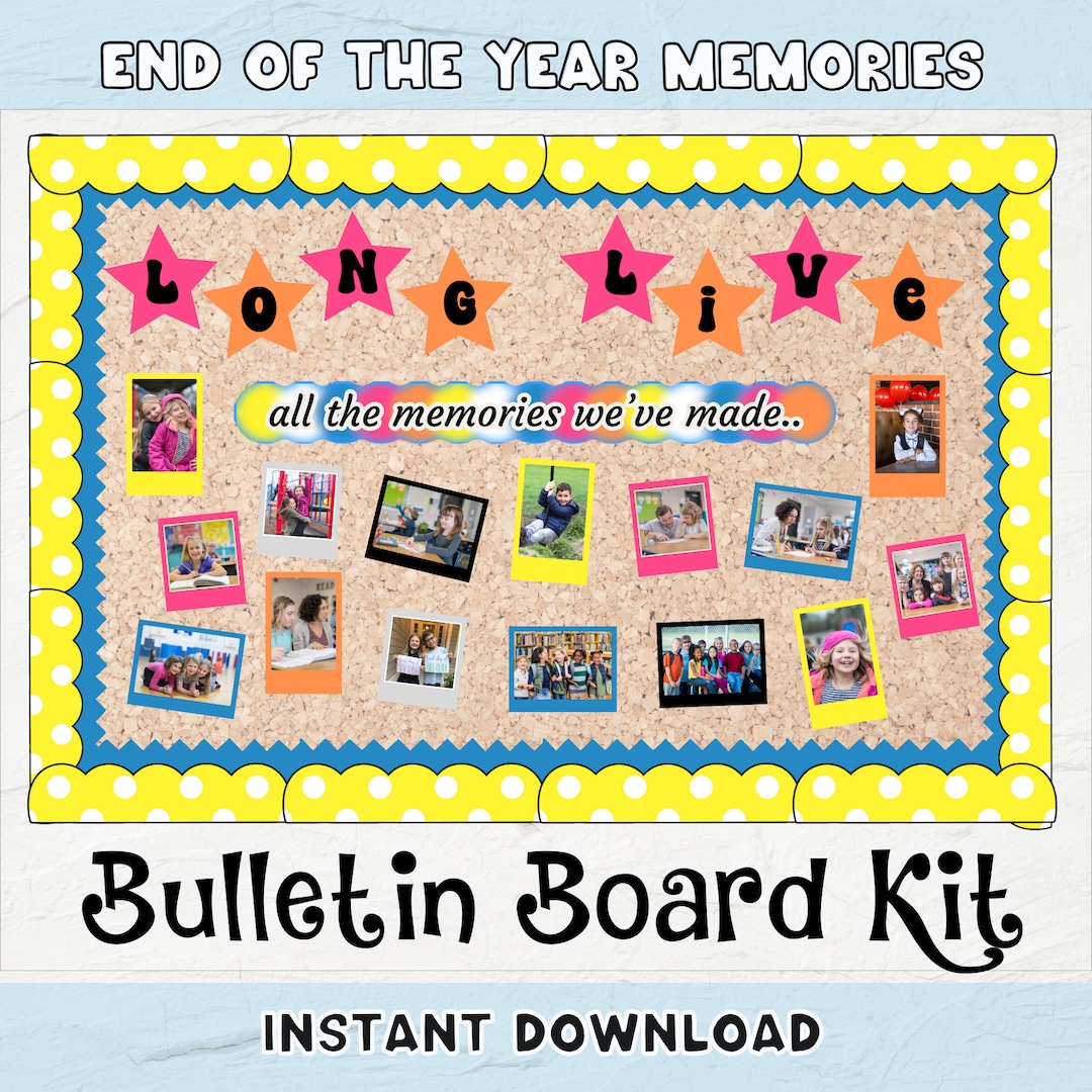 Class Memories Bulletin Board Set | Printable Bulletin Board Kit for ...