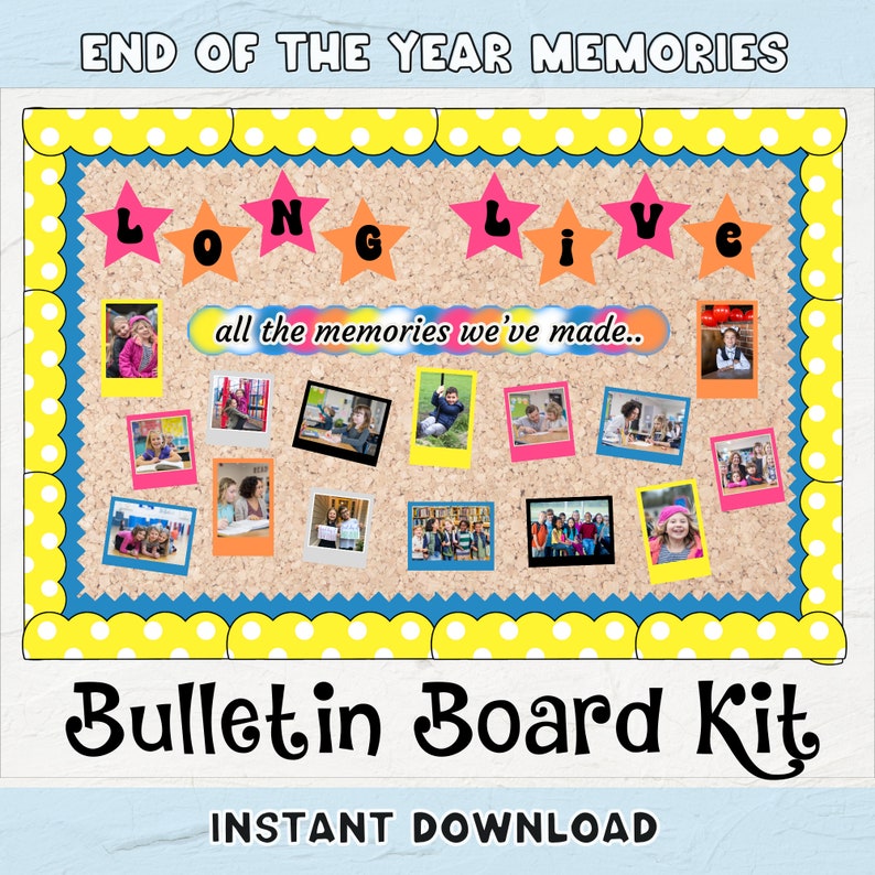 Class Memories Bulletin Board Set | Printable Bulletin Board Kit for ...