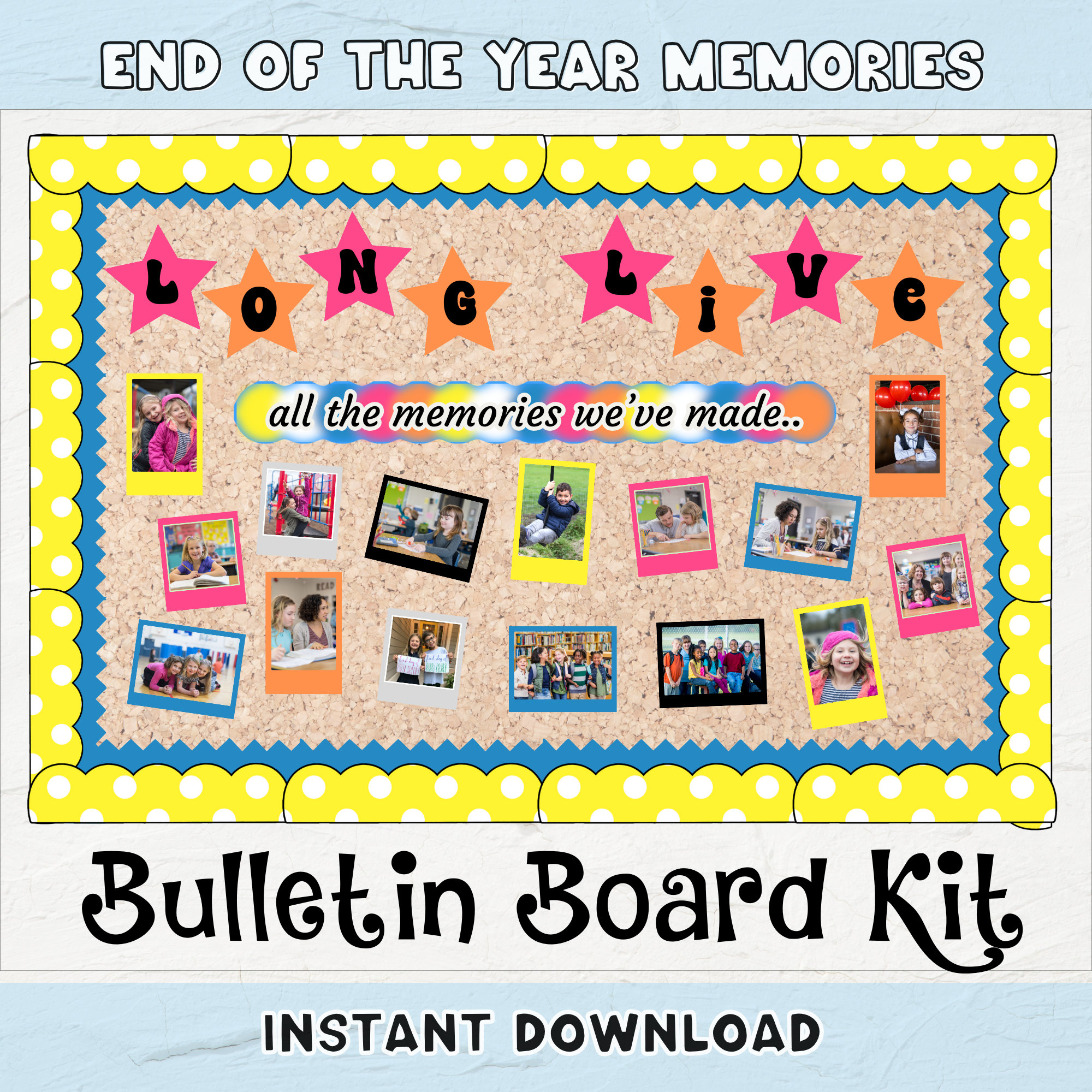 Class Memories Bulletin Board Set | Printable Bulletin Board Kit for ...