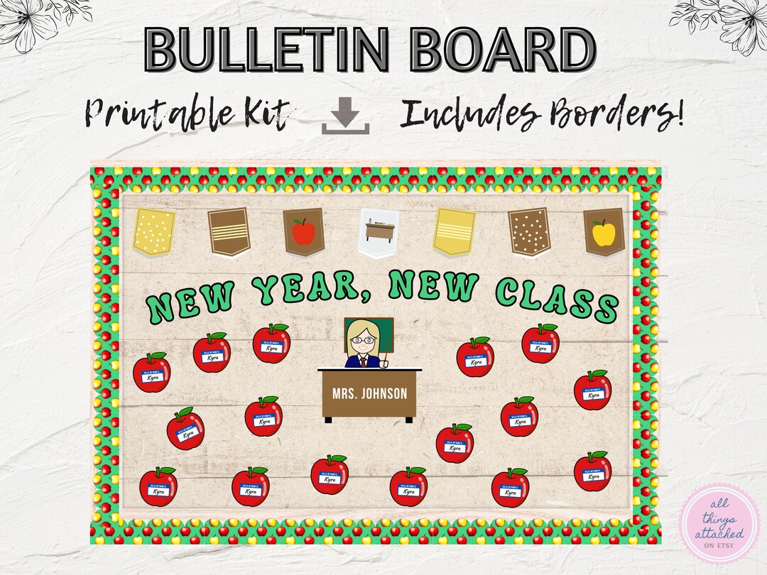 New Year New Class Bulletin Board Back to School Bulletin - Etsy