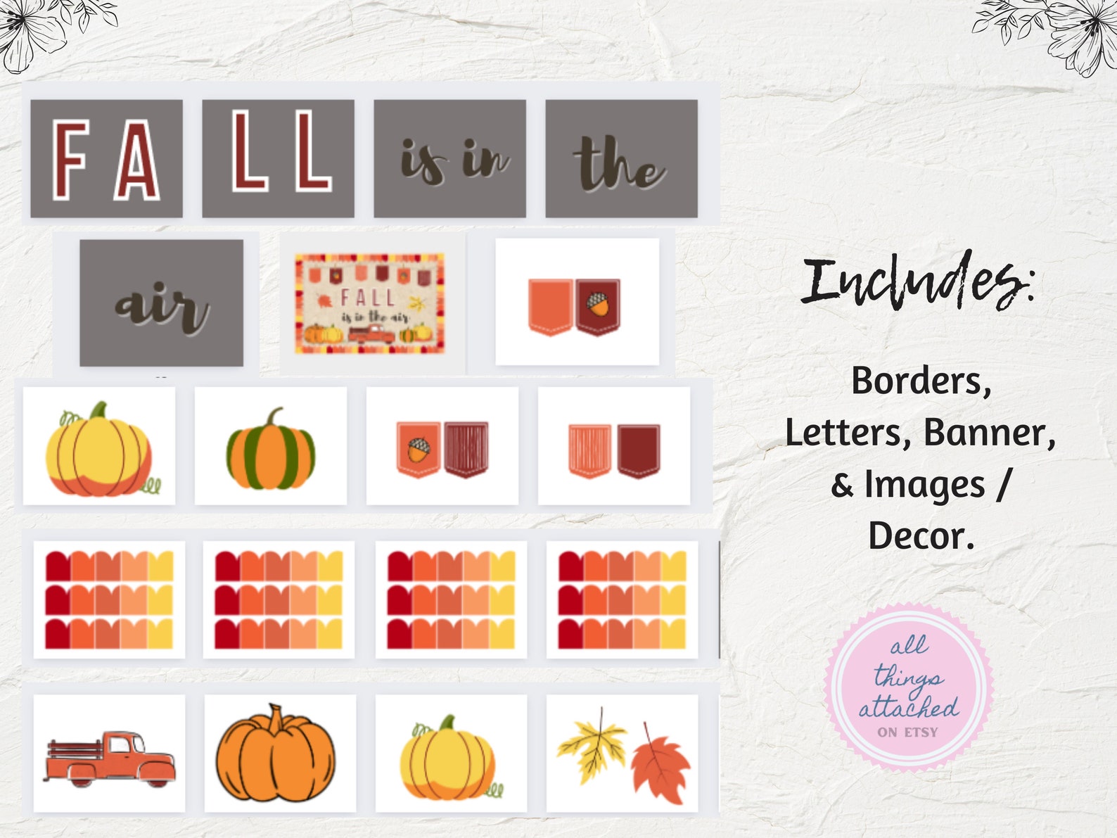 Fall Bulletin Board | Printable Pumpkin Themed Board Set | Autumn ...