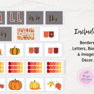 Fall Bulletin Board | Printable Pumpkin Themed Board Set | Autumn ...