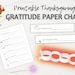 Thanksgiving Gratitude | Printable Paper Chain | I'm Thankful for | 30 ...