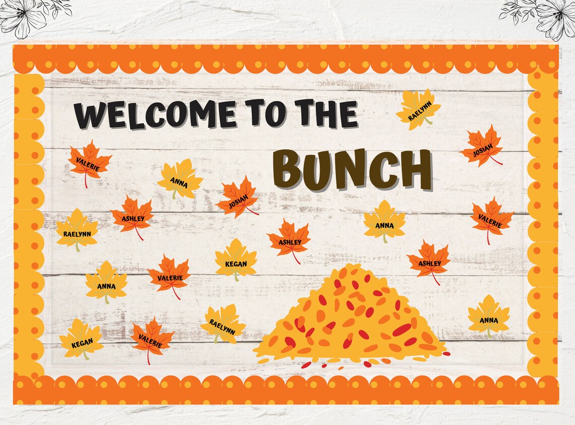 Fall Themed Bulletin Board Set | Printable Back to School Board Kit ...