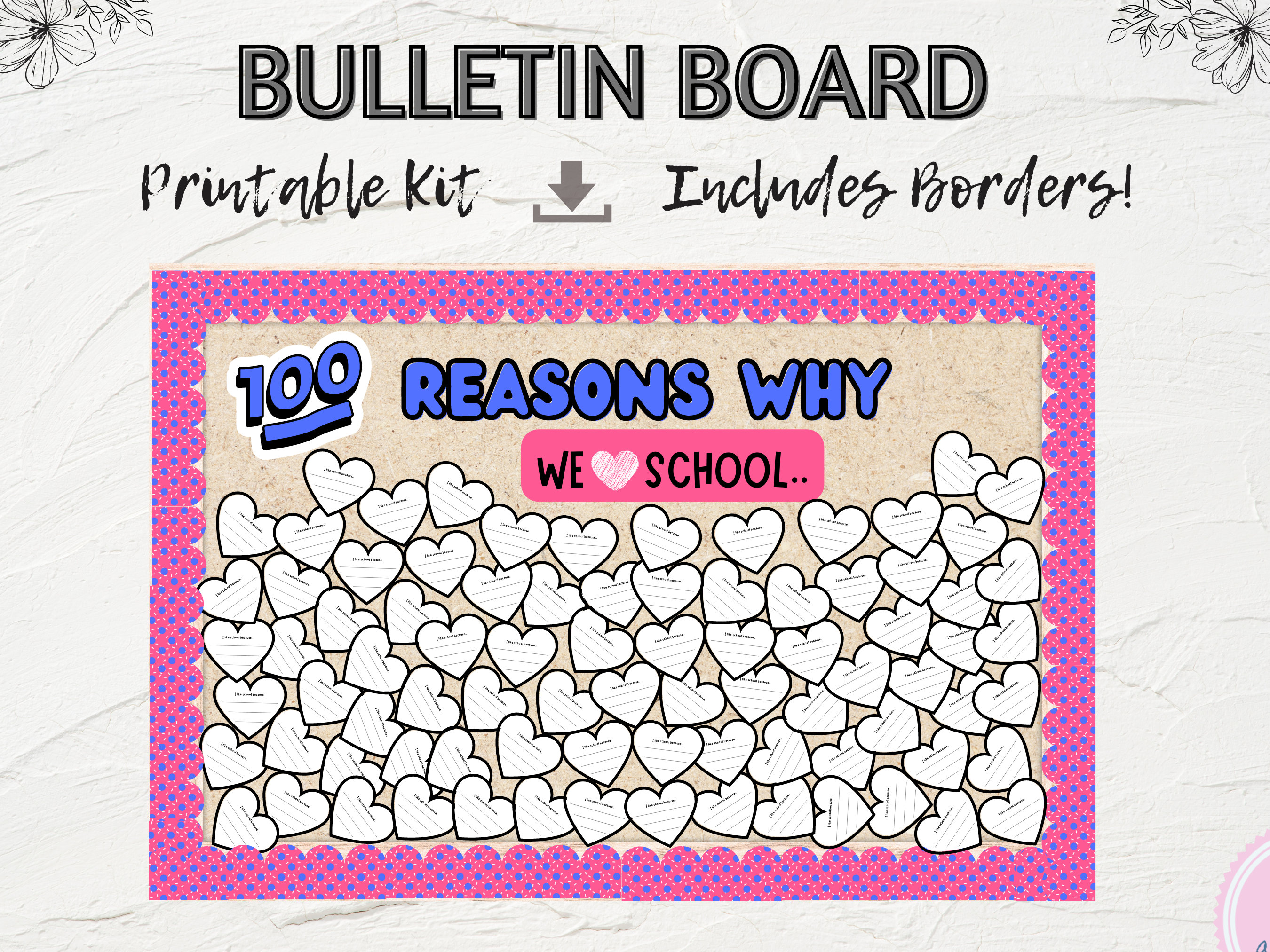 100th Day of School Bulletin Board | Printable 100th Day Bulletin Board ...