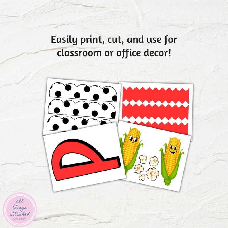 Fall Corn Bulletin Board | Popcorn Classroom Bulletin Board Kit | POP ...