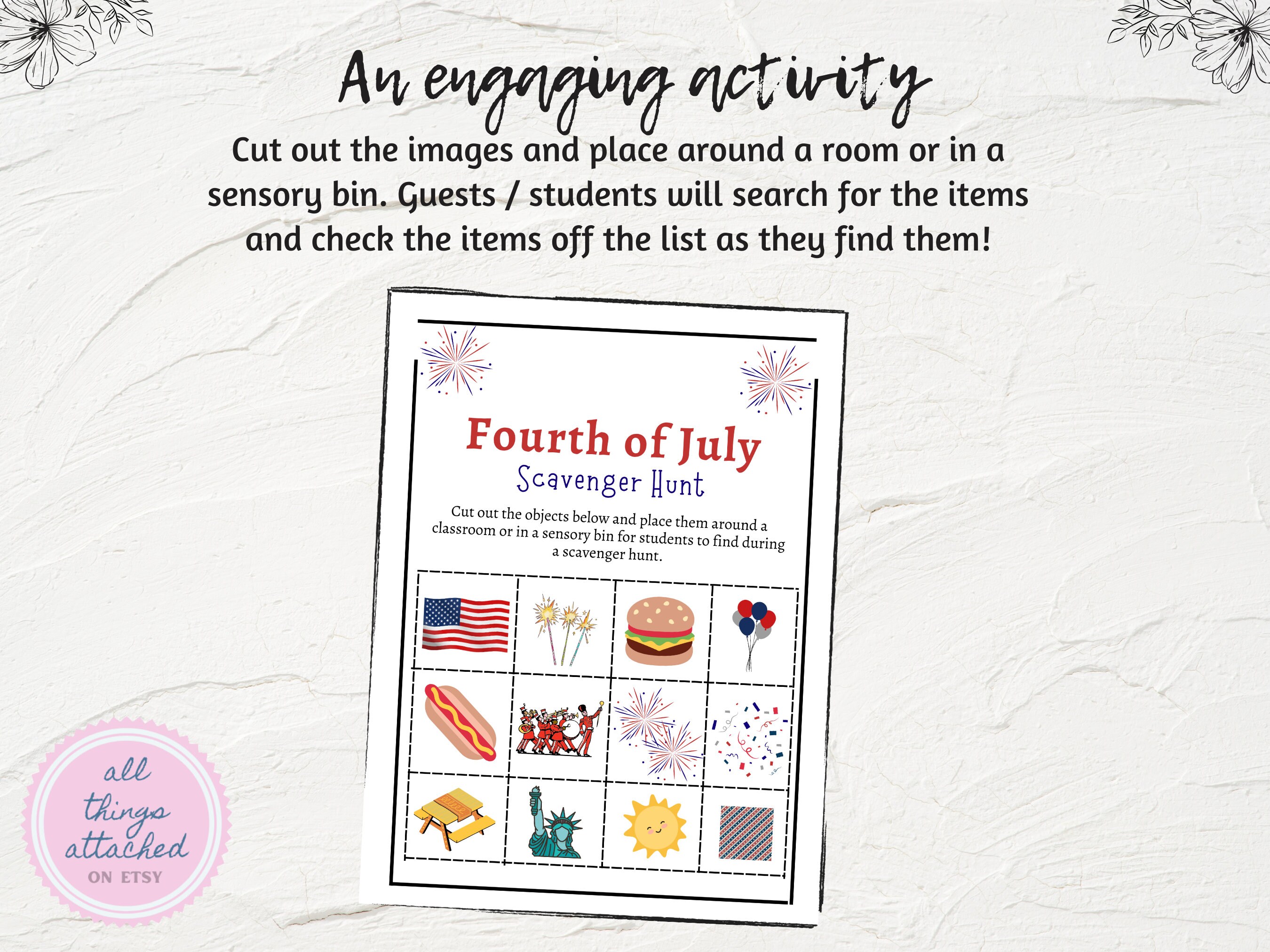 4thof July Scavenger Hunt | Printable Scavenger Hunt | Celebrate ...