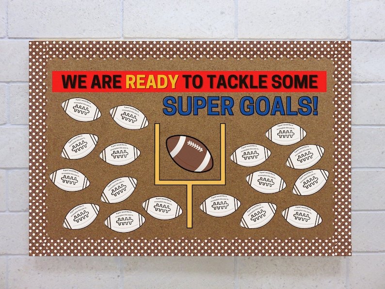 Football Bulletin Board Set | Printable Bulletin Board Kit for Football ...