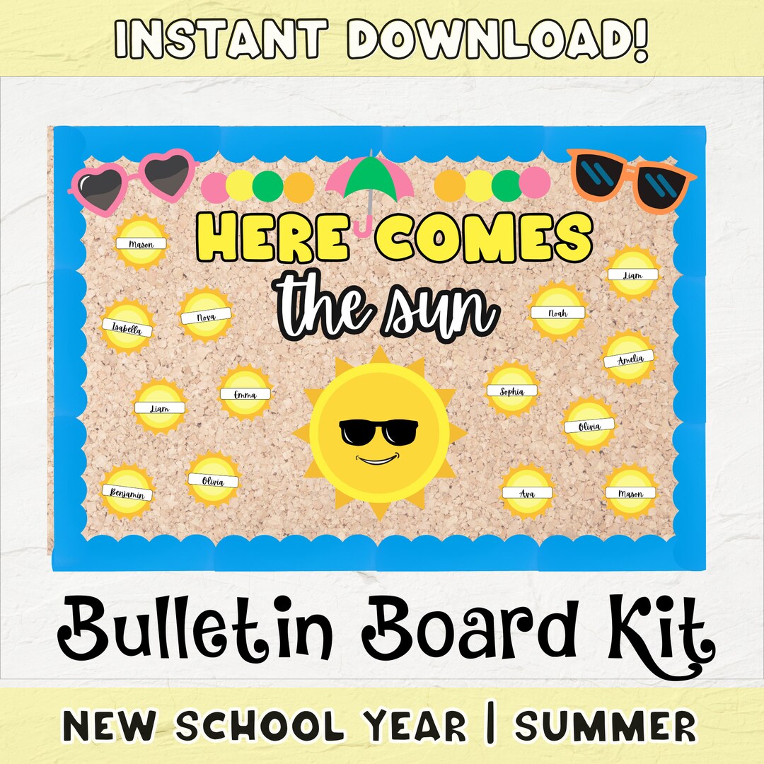 Summer Bulletin Board | Printable Beginning of the Year Bulletin Board ...