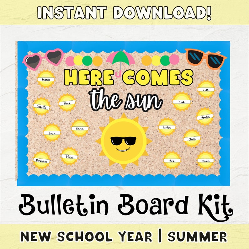 Summer Bulletin Board | Printable Beginning of the Year Bulletin Board ...