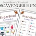 Superbowl Scavenger Hunt | Printable Superbowl Activity for Kids ...