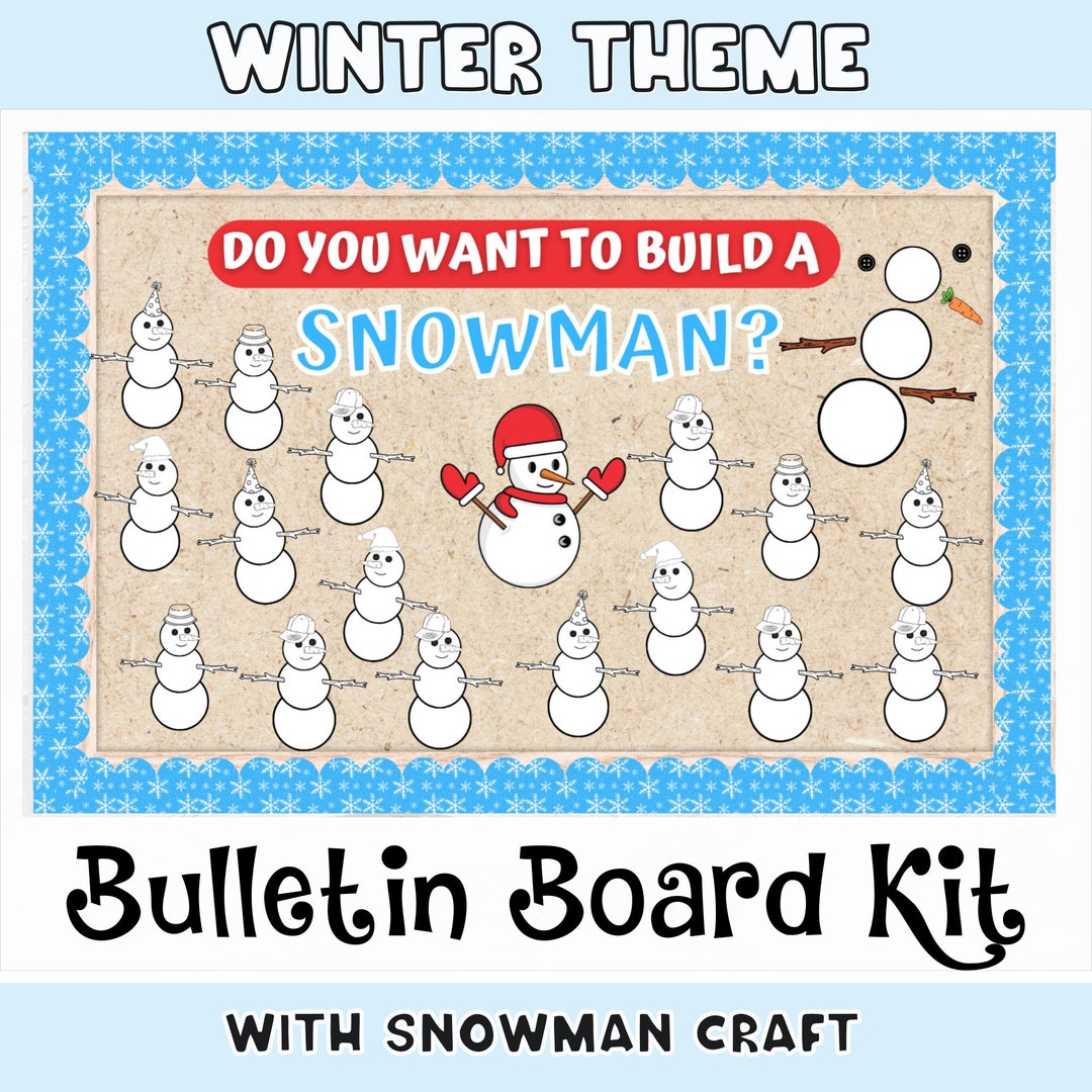 Winter Bulletin Board Kit | Printable January Bulletin Board Set ...