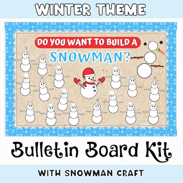 Winter Bulletin Board Kit - Etsy