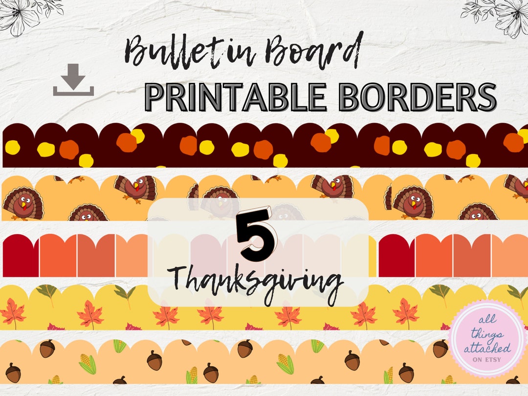 Fall Bulletin Board Printable Fall Bulletin Borders - Etsy